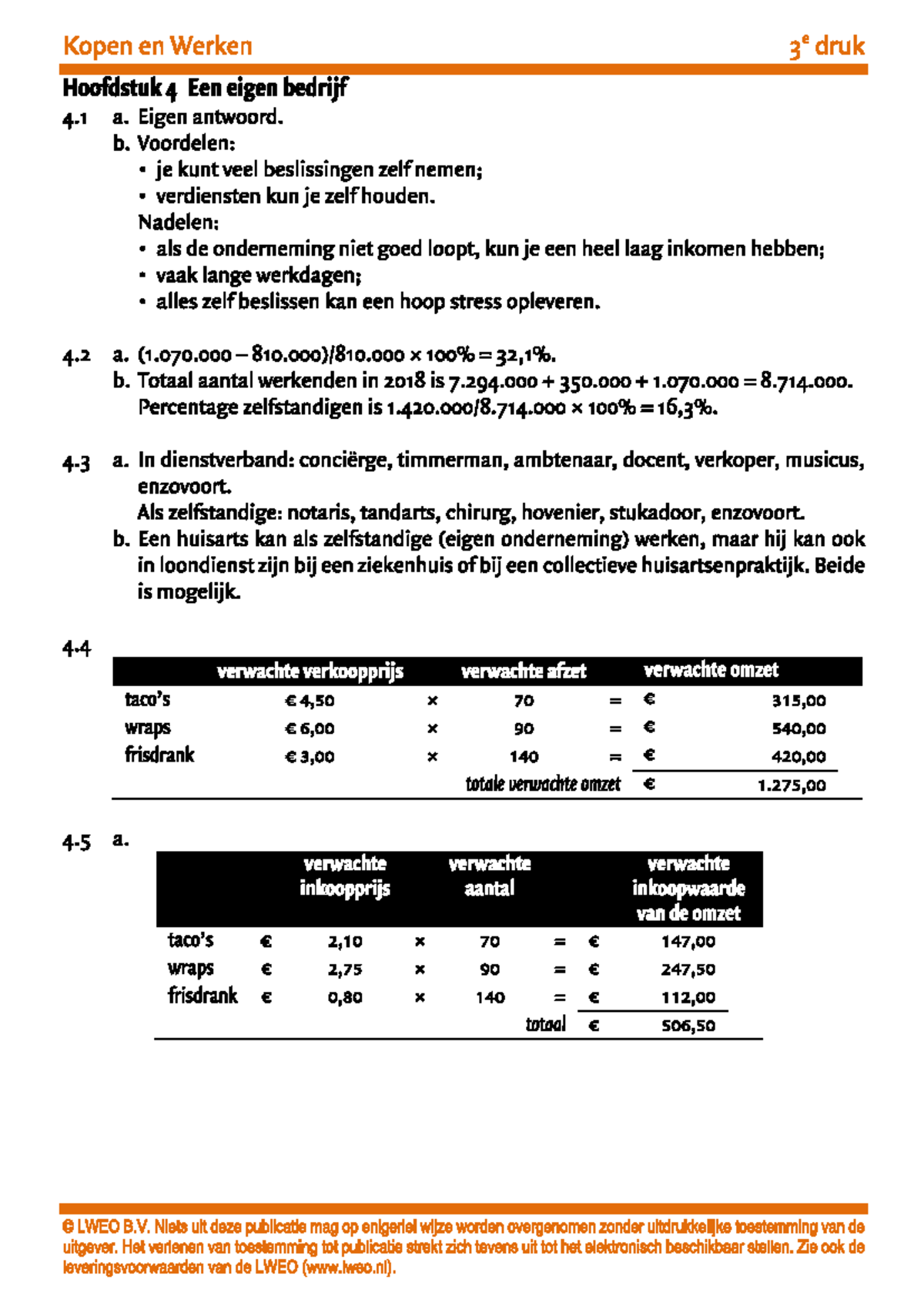 Antwoorden kopen en werken 3e druk 2019 h - Economie - Studeersnel