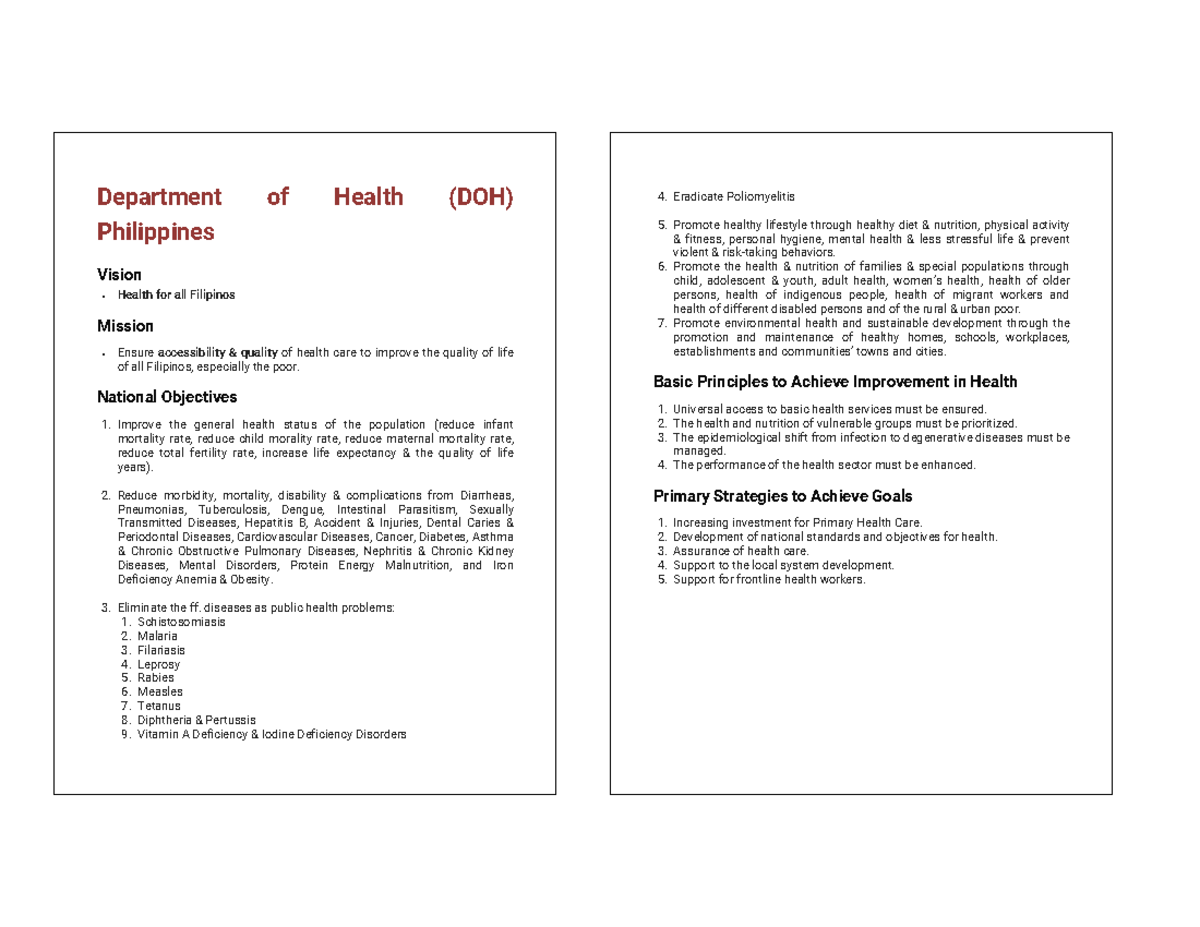 CHN2 - Thanks - Department of Health (DOH) Philippines Vision Health ...