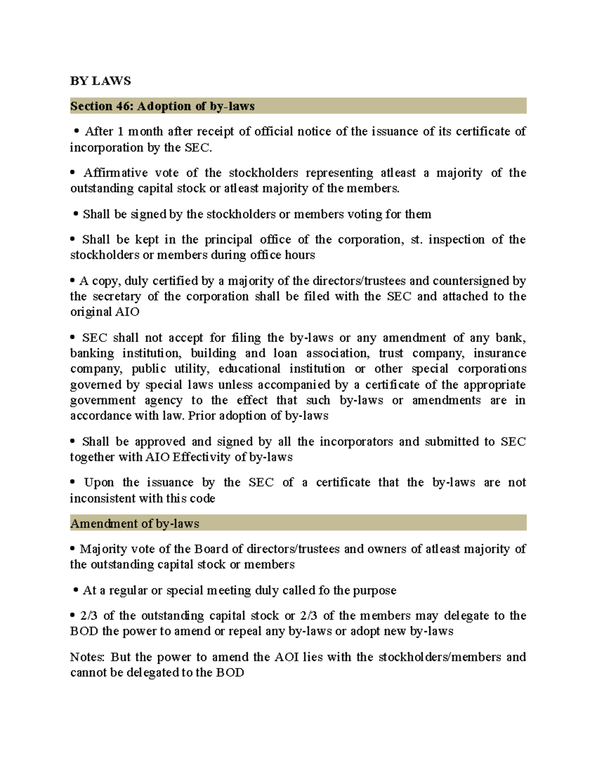 BY LAWS - banking institutions, preneed, insurance and trust companies ...