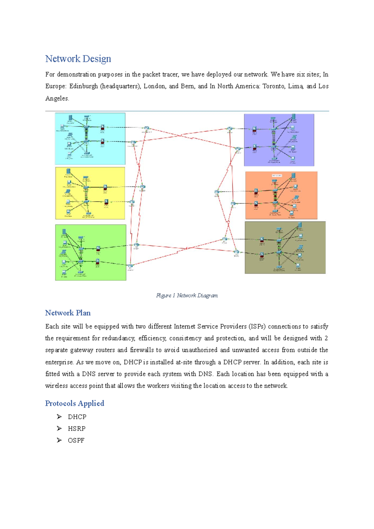 Network - Notes - Network Design For demonstration purposes in the ...