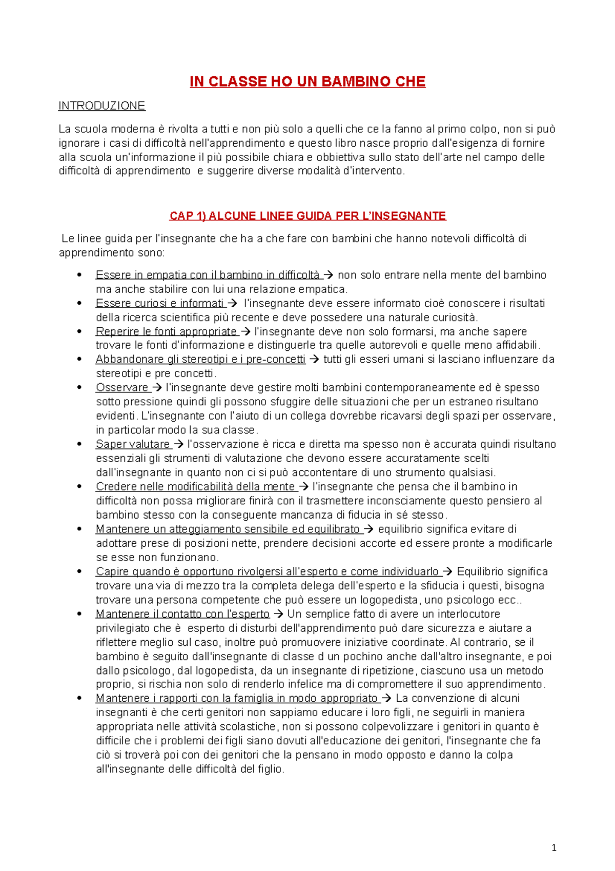 In Classe HO UN Bambino CHE - IN CLASSE HO UN BAMBINO CHE INTRODUZIONE ...