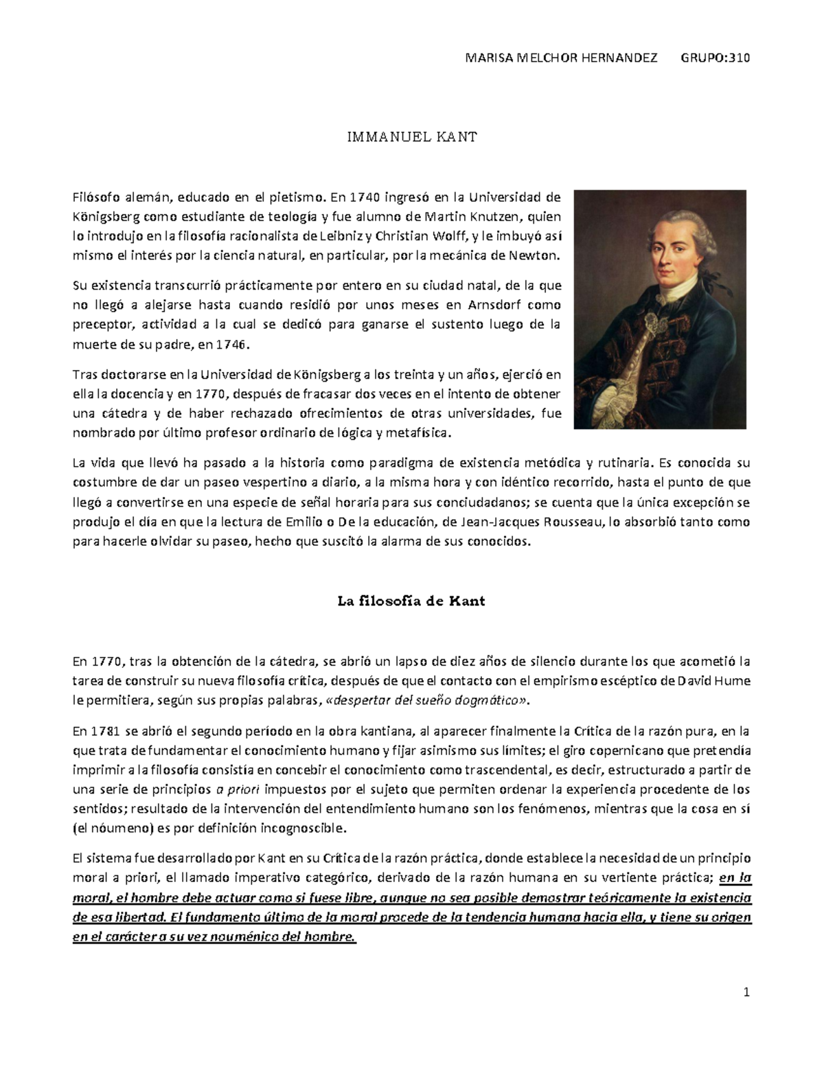 Autonomia Heteronomia en la etica en general - IMMANUEL KANT Filósofo ...