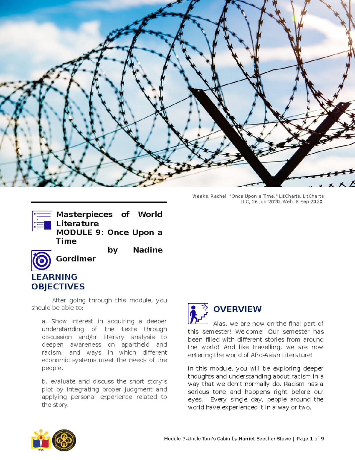 ModULE 9 SPIDER WEB - LEARNING OBJECTIVES After going through this ...