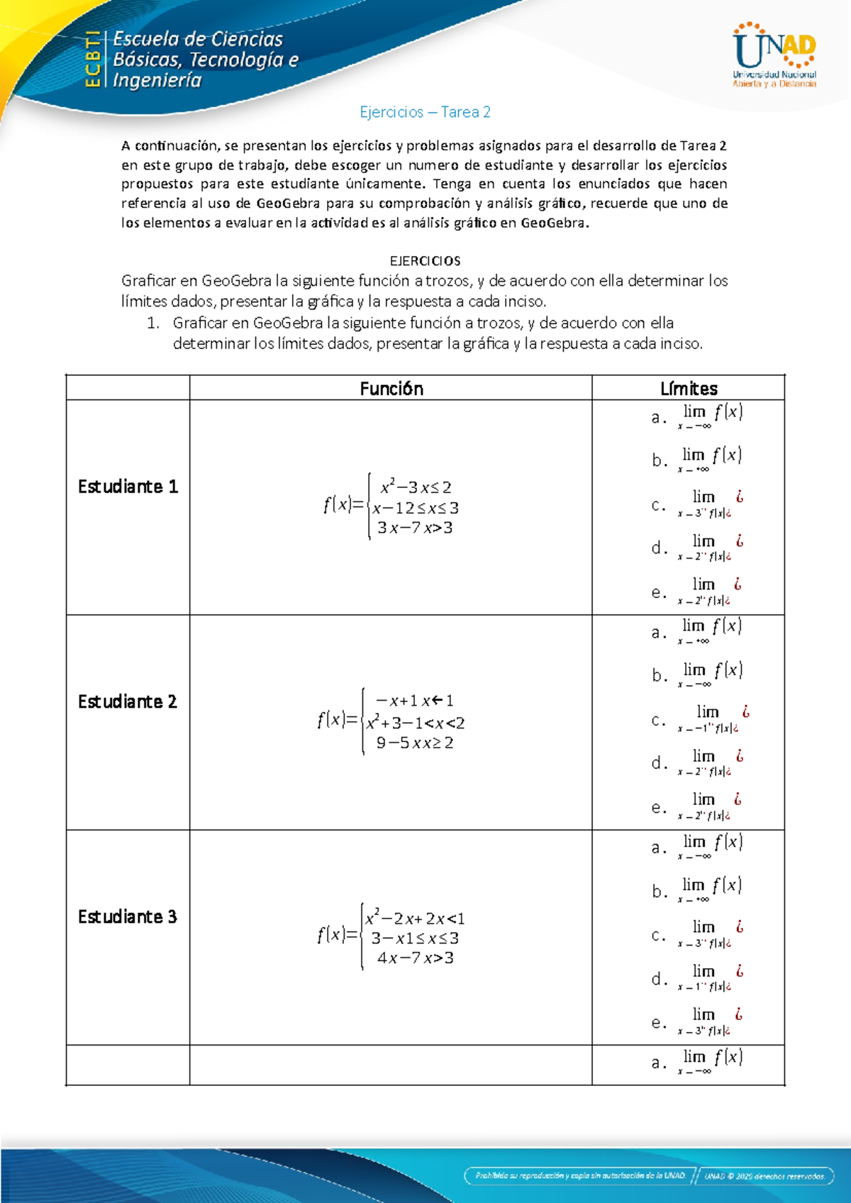 Ejercicios Tarea 2 B Lenys Diaz - Ejercicios – Tarea 2 A continuación, se presentan los ...