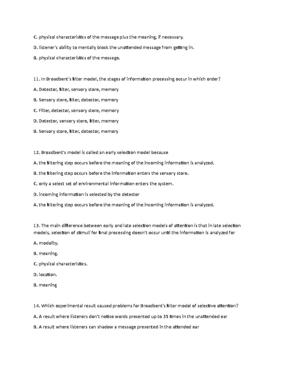 MC split 7 - Multiple choice questions - C. physical characteristics of ...