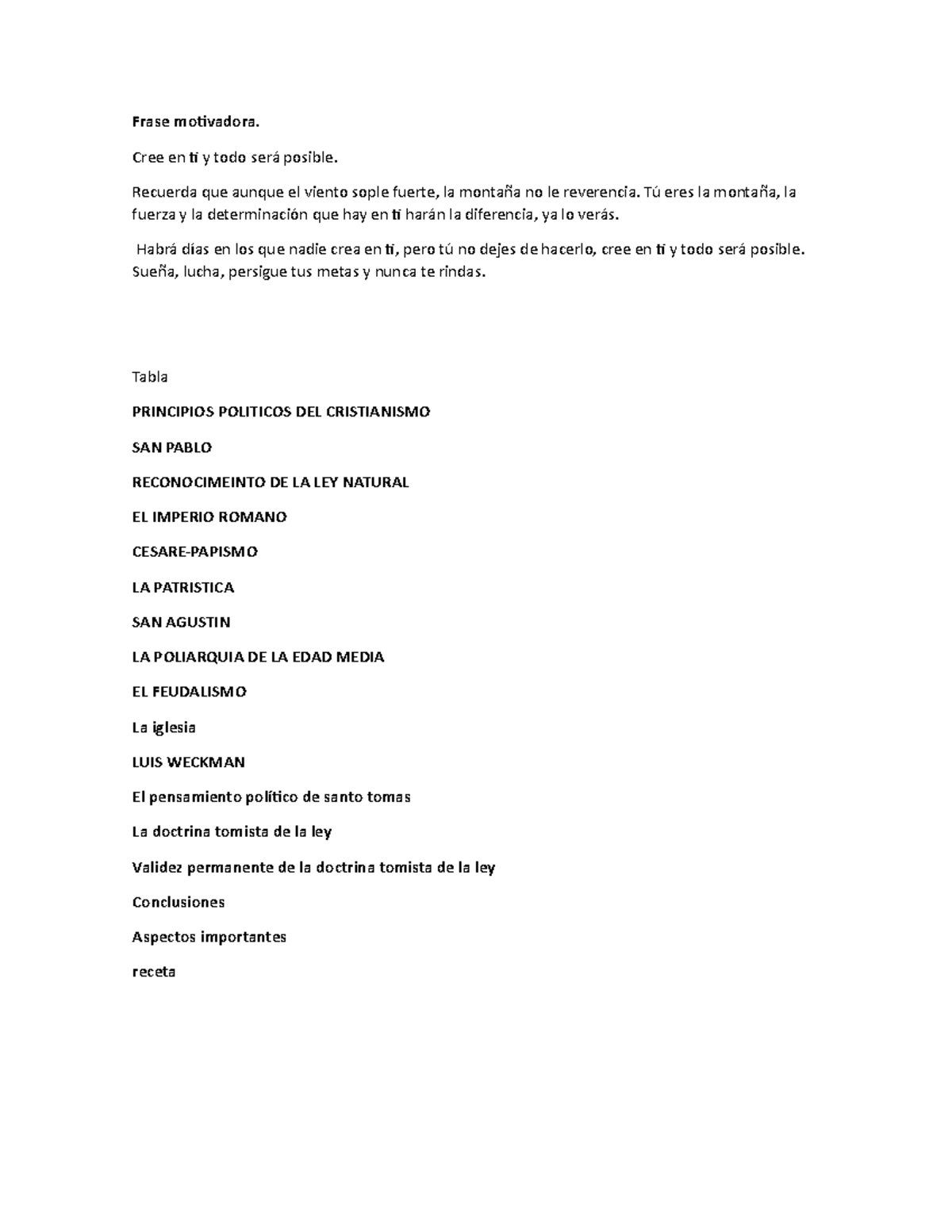 Frase motivadora - ASDSADAS - Frase motivadora. Cree en ti y todo será ...