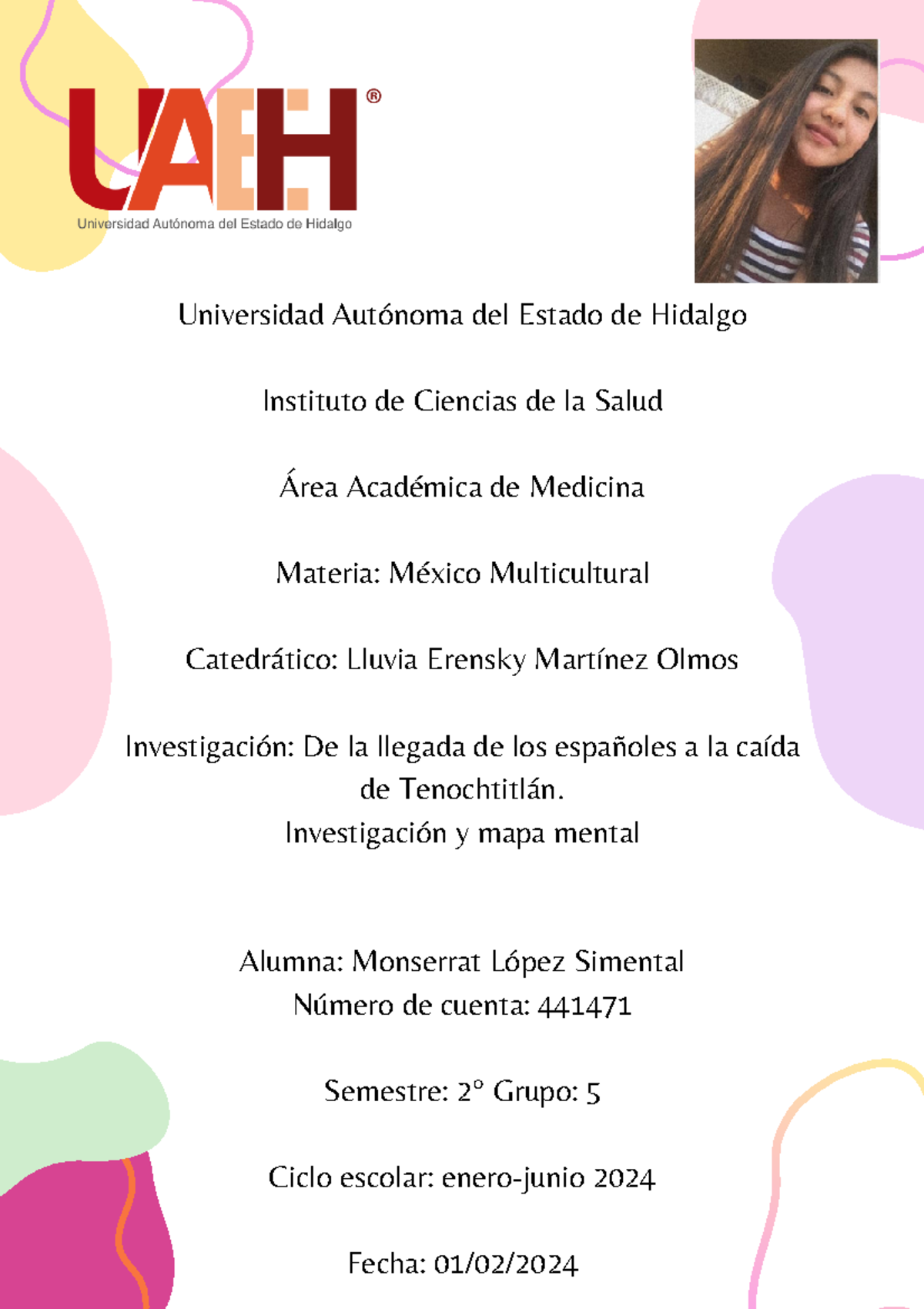 Actividad 1 Unidad 2 - Universidad Autónoma del Estado de Hidalgo ...