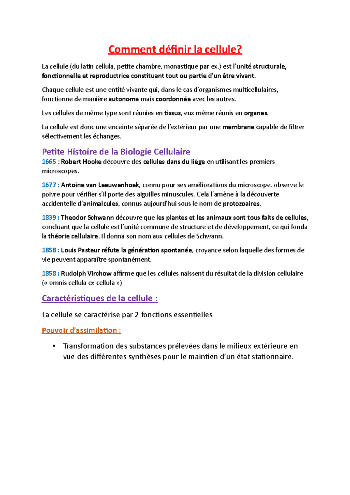 Comment définir la cellule - Comment définir la cellule? La cellule (du ...