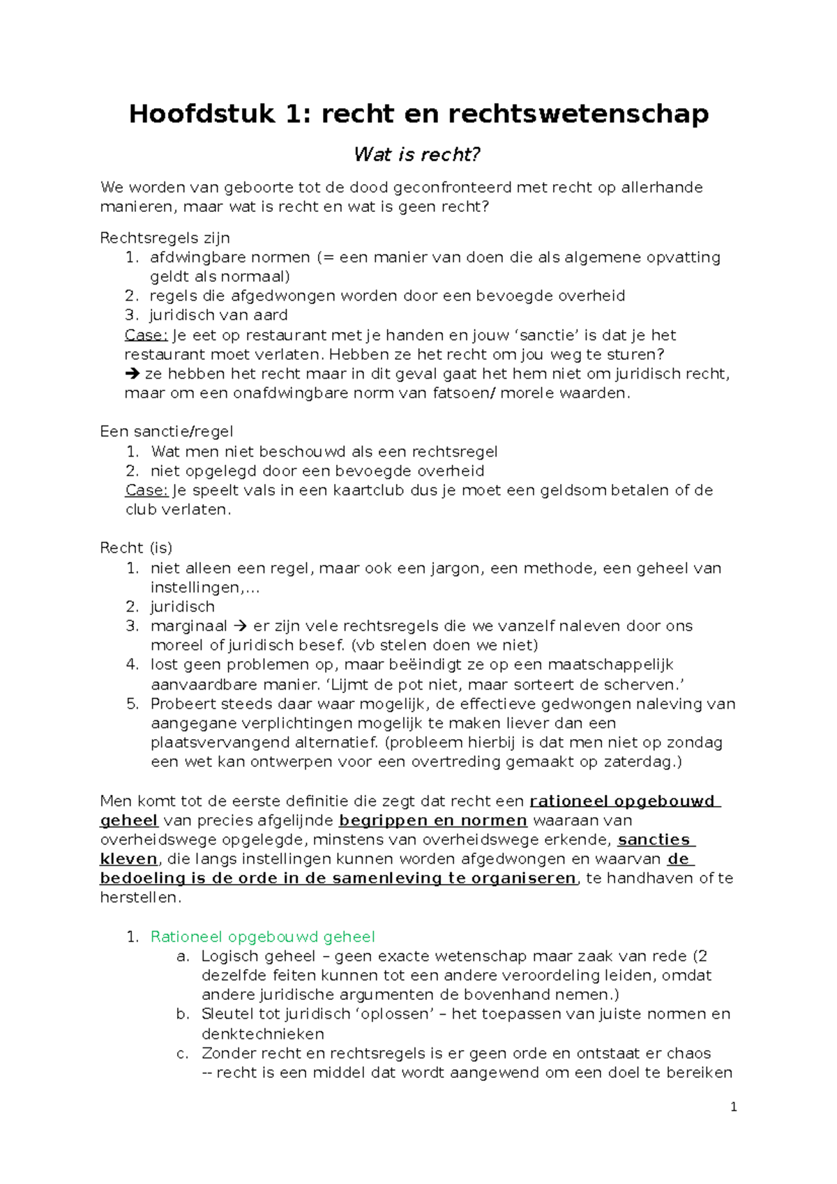 Kennismaking-met-recht-en-rechtsspraak - Hoofdstuk 1: recht en ...