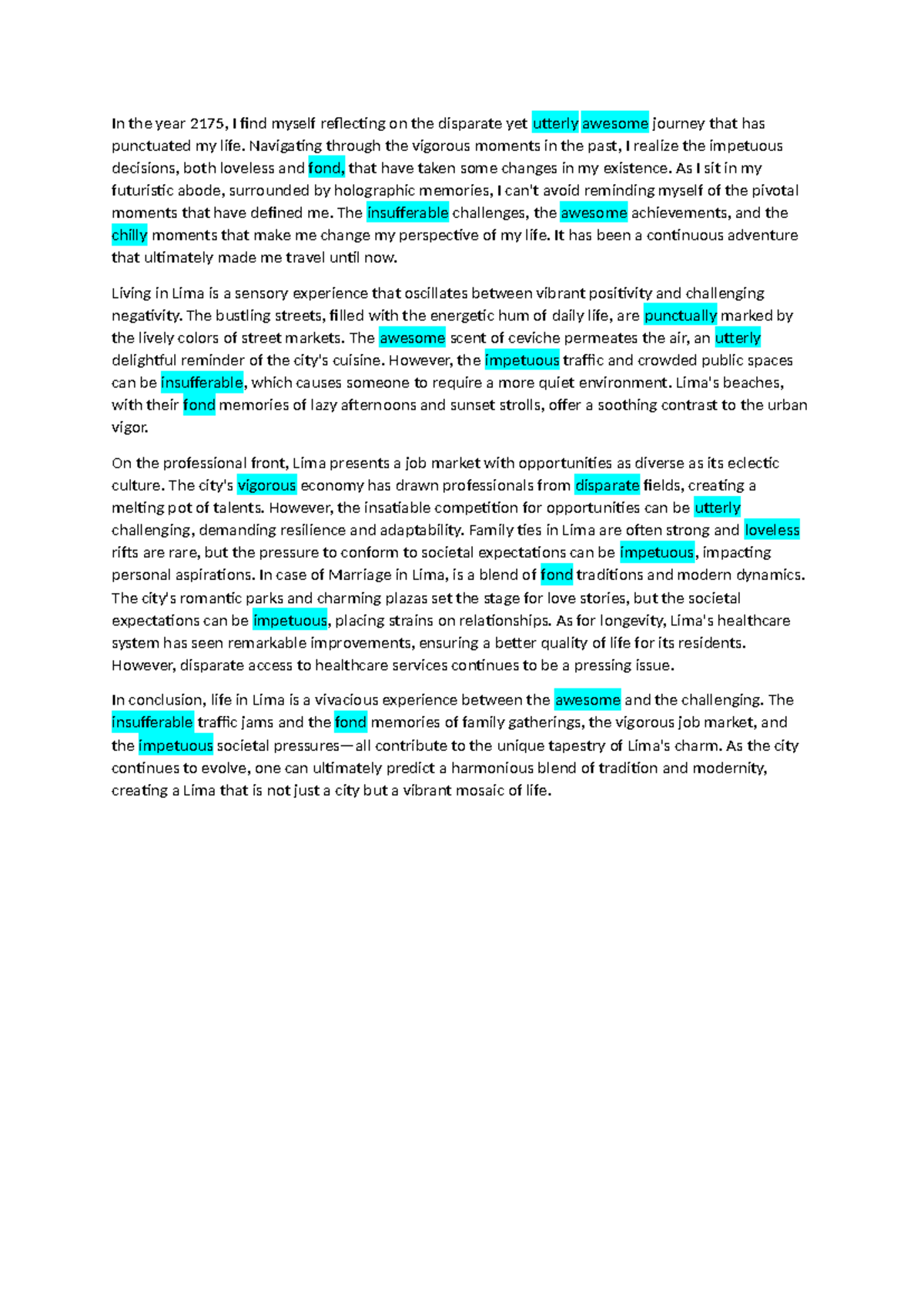 In the year 2175 - 1234567 - In the year 2175, I find myself reflecting ...