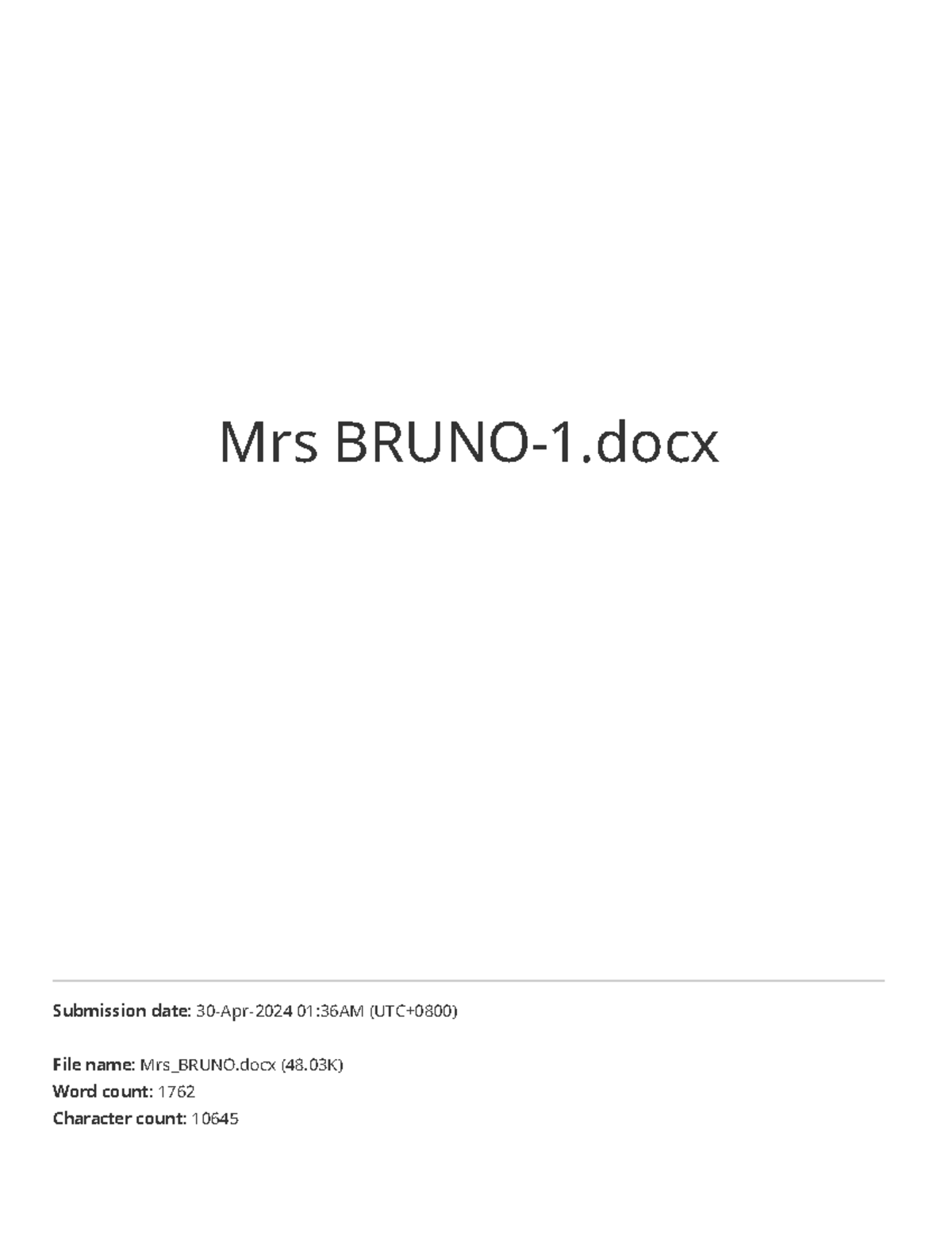 Mrs Bruno-1 - mrs Bruno case study essay - NUR2402 - Mrs BRUNO-1 by ...