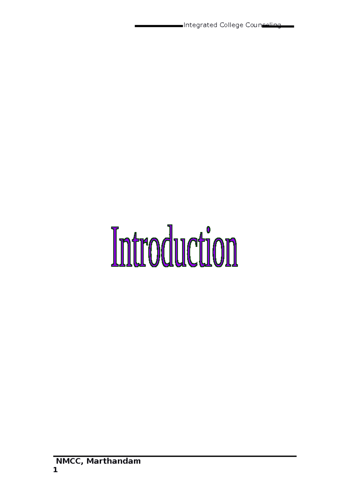 03 ICC NMCC Original - NMCC, Marthandam 1. INTRODUCTION 1. PROJECT ...