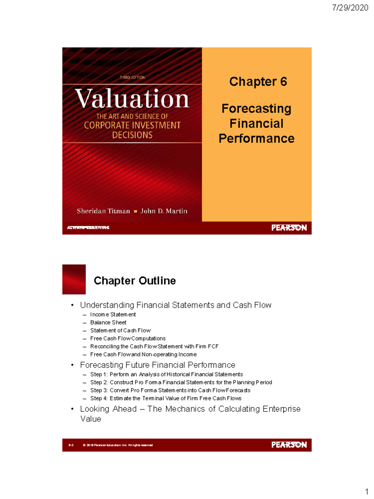 B02031 Chapter 6 Forecasting Financial Performance 0 - Chapter 6 Forecasting Financial ...