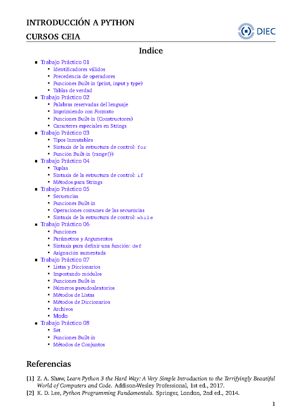 Python apuntes practicos - CURSOS CEIA Indice Trabajo Práctico 01 ...