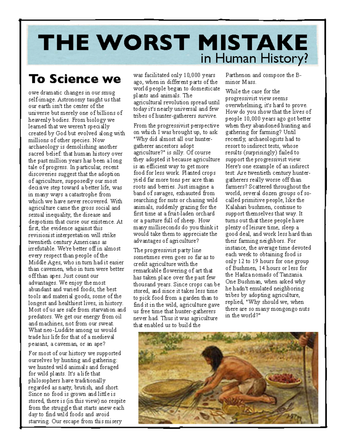 Worst Mistake in Human History PDF - To Science we owe dramatic changes ...