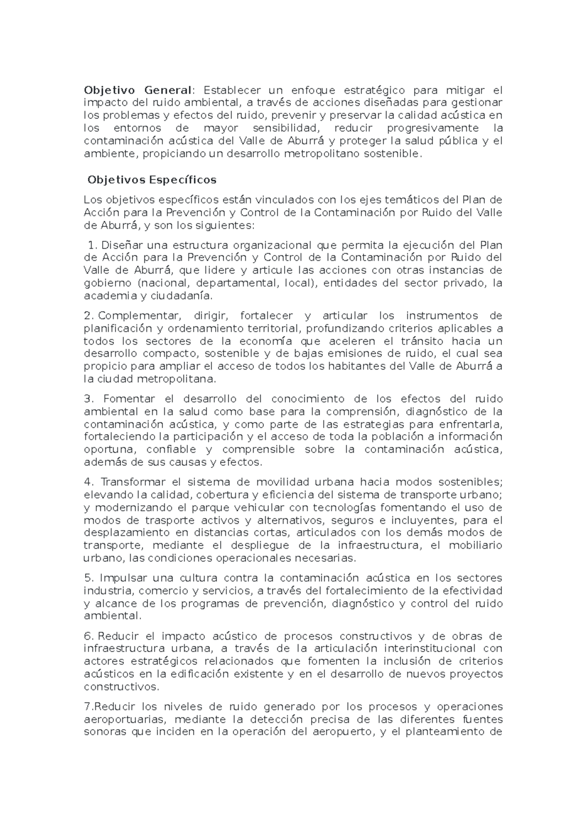 Objetivo General - es buebo - Objetivo General: Establecer un enfoque ...