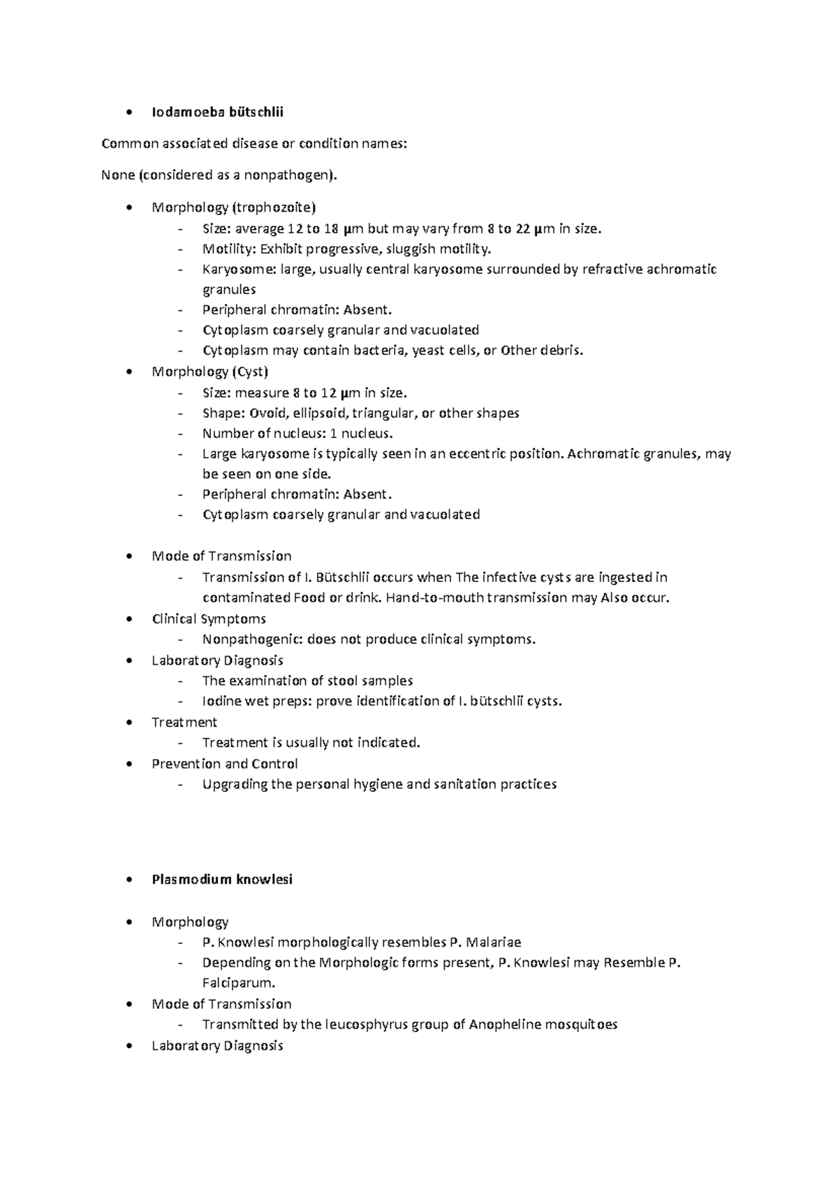 Obero Flashcs - These Flashcards were taken from the book. - Iodamoeba ...