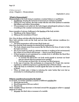 Lab 1 - PHYSIOLOGY AND ANATOMY - KIN 1A03 - i INTRODUCTION TO ANATOMY ...