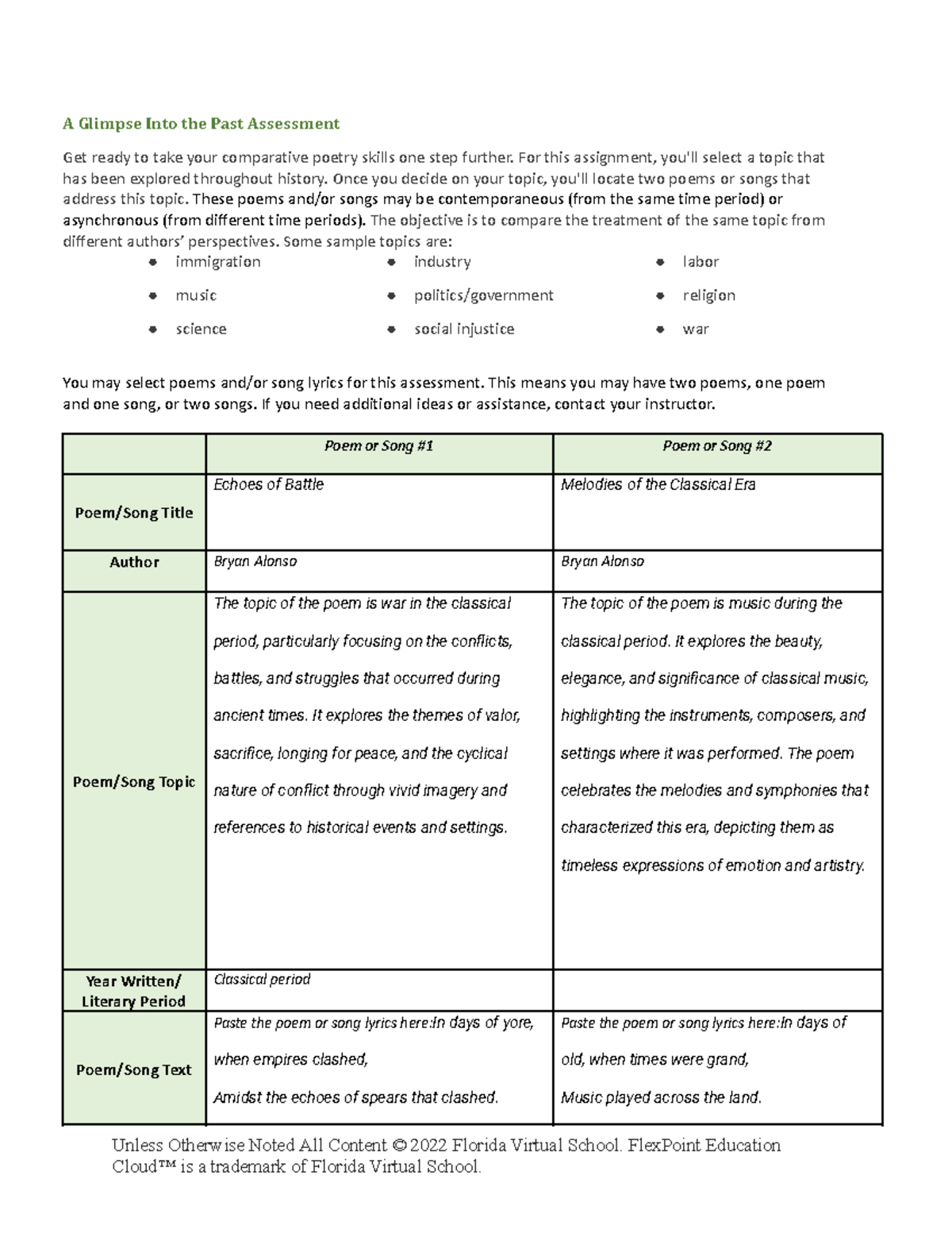 Copy of 5.03 part 2 - assignment answer - A Glimpse Into the Past ...