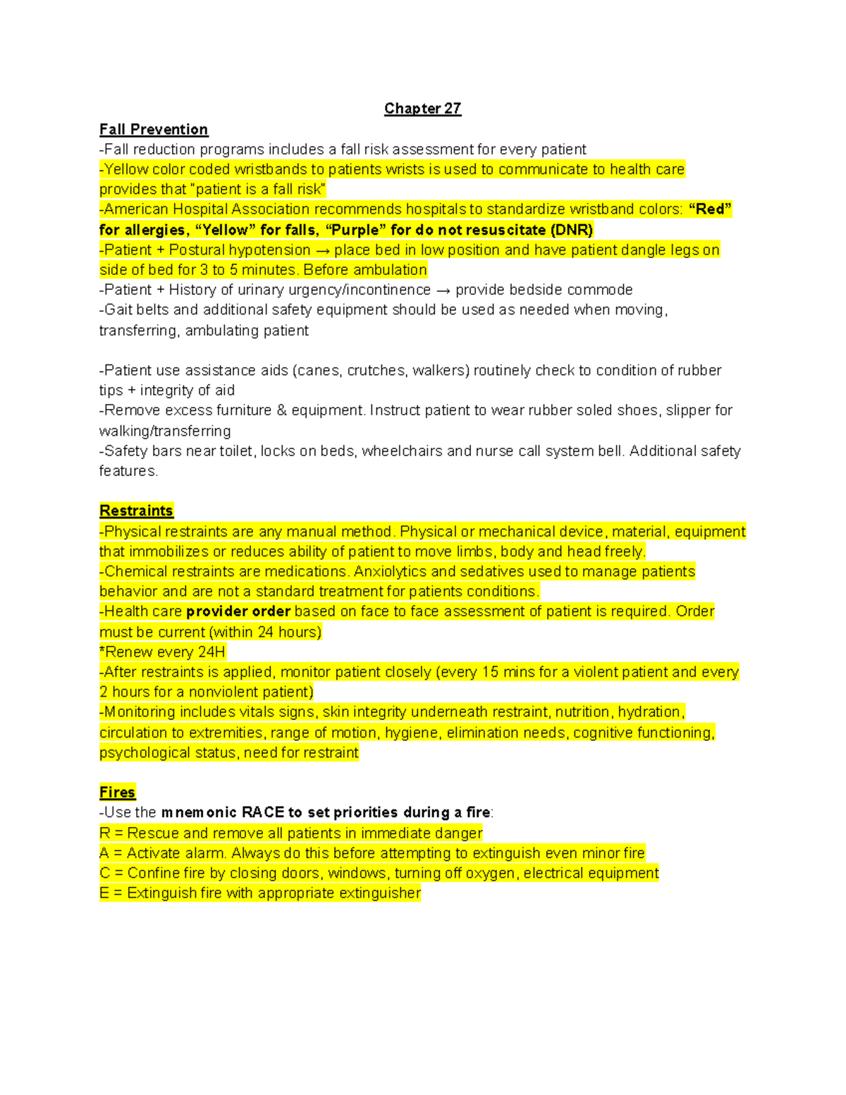 Chapter 27 Patient Safety and Quality - Chapter 27 Fall Prevention ...