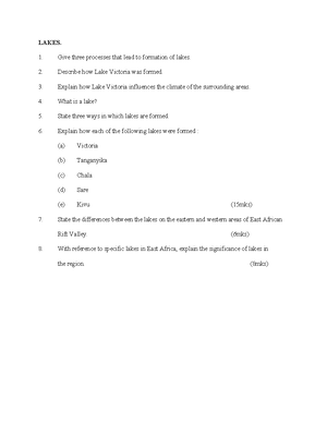 4 - Notes and assignments - ACTION OF RIVERS (a) Name two types of the ...