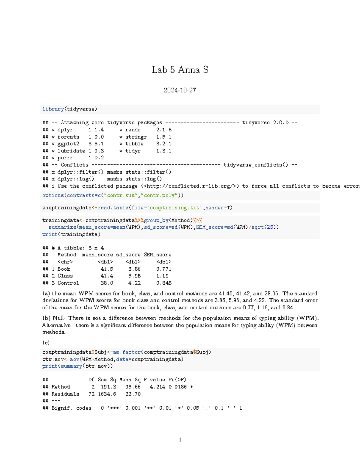 LAB 5 - lab 5 - Lab 5 Anna S 2024-10- library(tidyverse) - Attaching ...