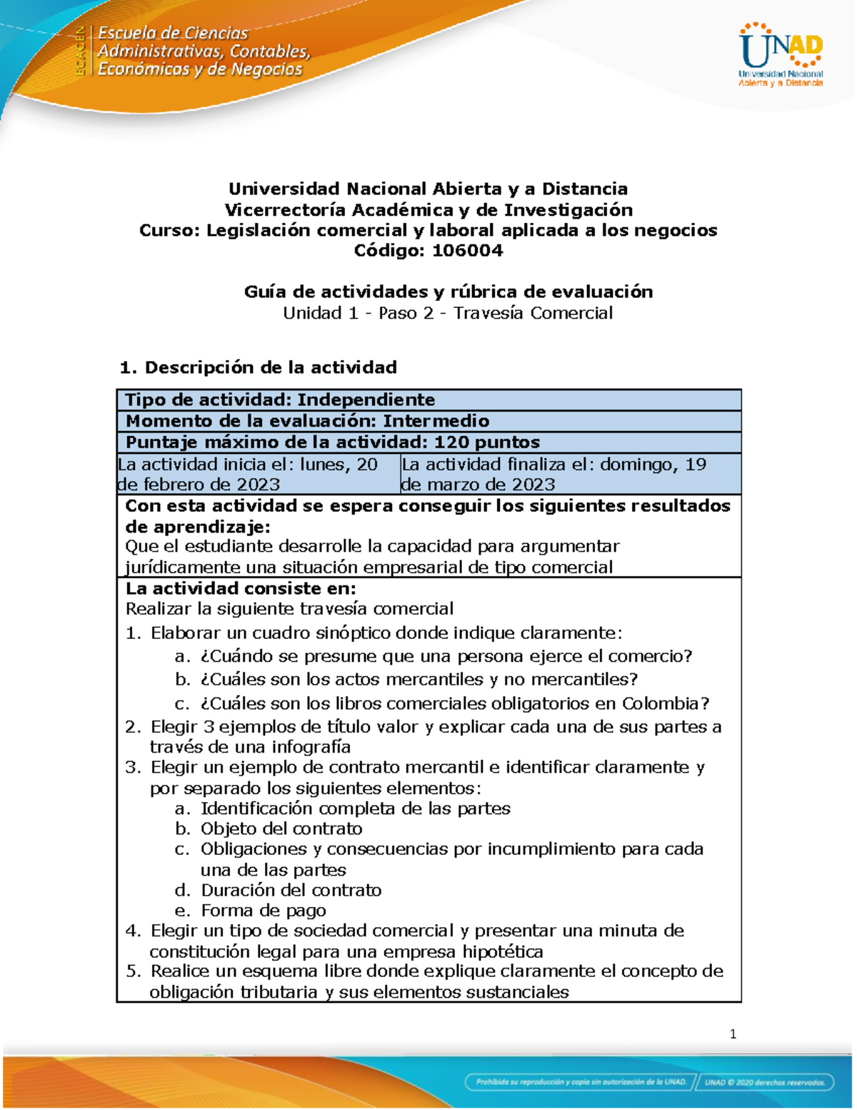 Guía de actividades y rúbrica de evaluación - Unidad 1 - Paso 2 ...