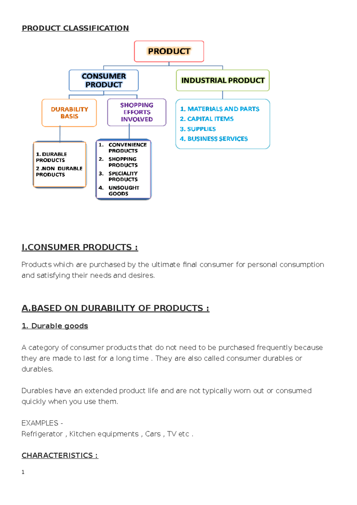 Marketing mix: Product- Cassification of Product - PRODUCT ...