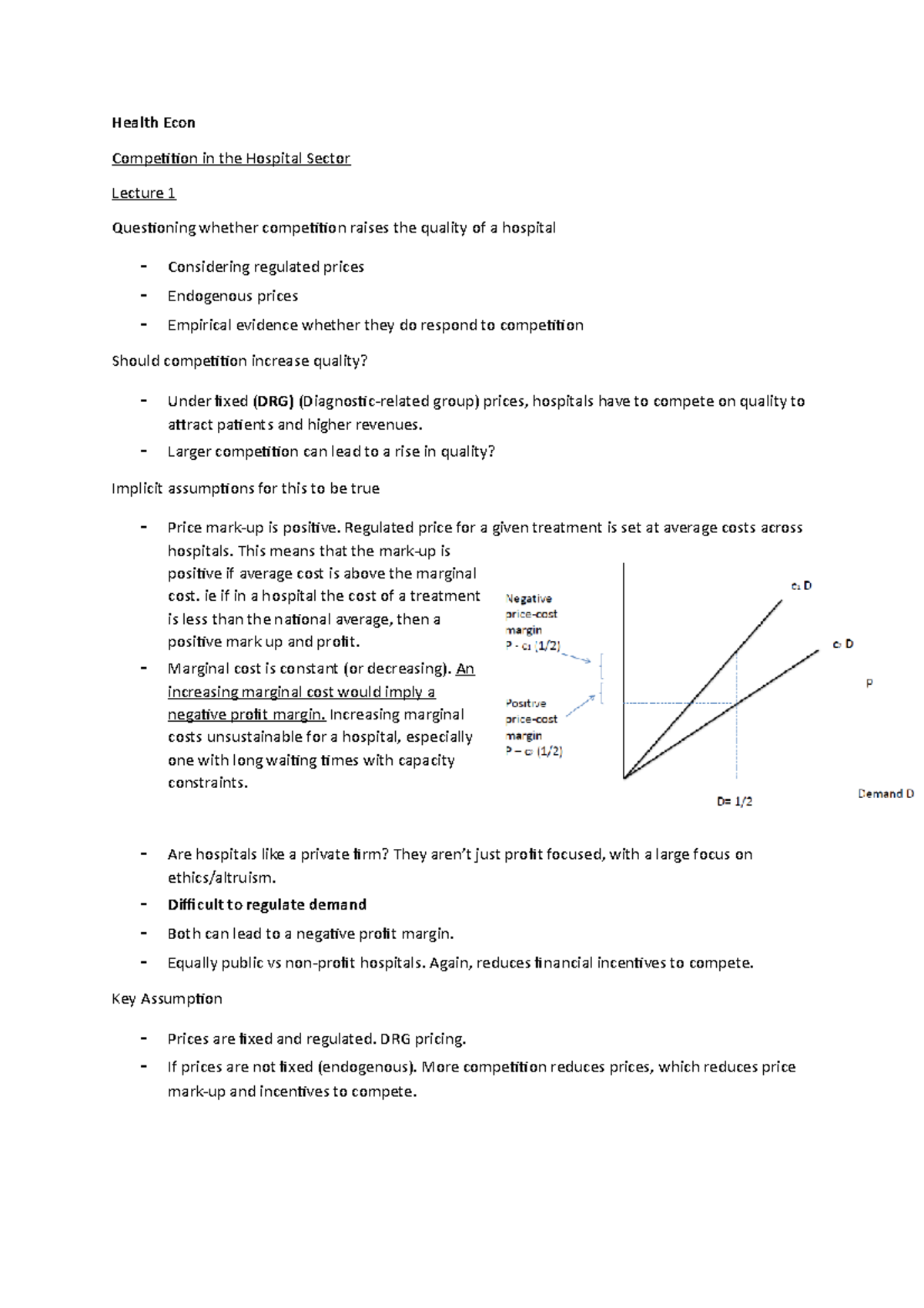 Hospital competition notes - Health Econ Competition in the Hospital ...