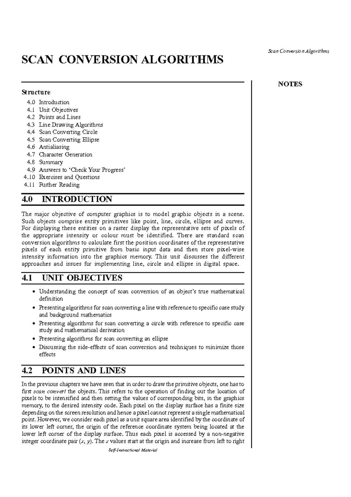 Unit 2 - Scan-Conversion Of Graphics Primitives - NOTES SCAN CONVERSION ...