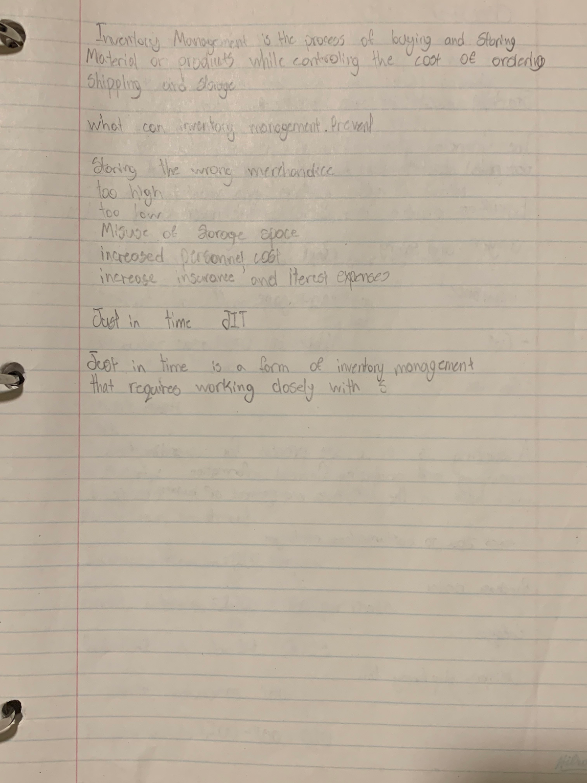 inventory management - Studocu