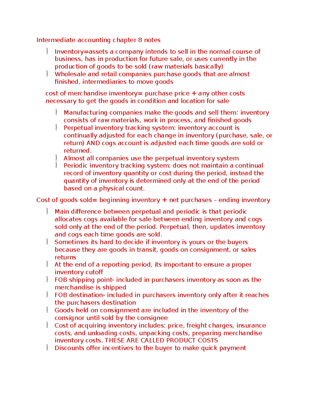 Chapter 8: Inventories: Measurement - Intermediate accounting chapter 8 ...