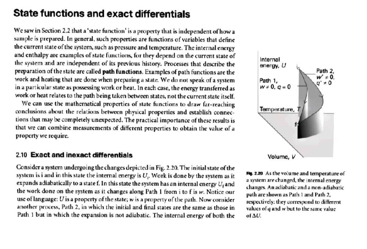 State Functions And exact differentials - State functions and exact ...