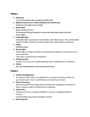 Study guide 2 - review sheet (midterm) - Concurrent powers Chapter 4 ...