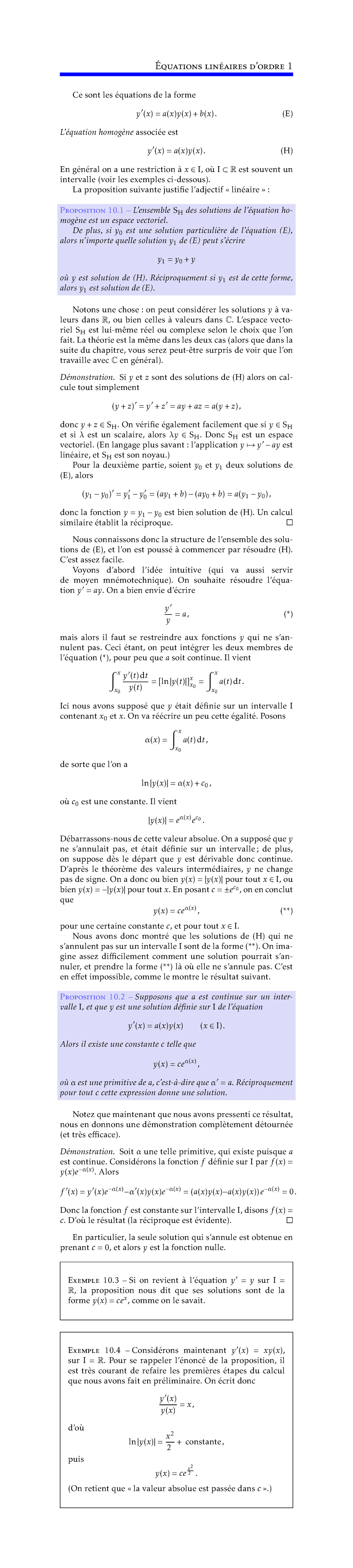 Cours-concis-26-Matematique - Équations linéaires d’ordre 1 Ce sont les ...