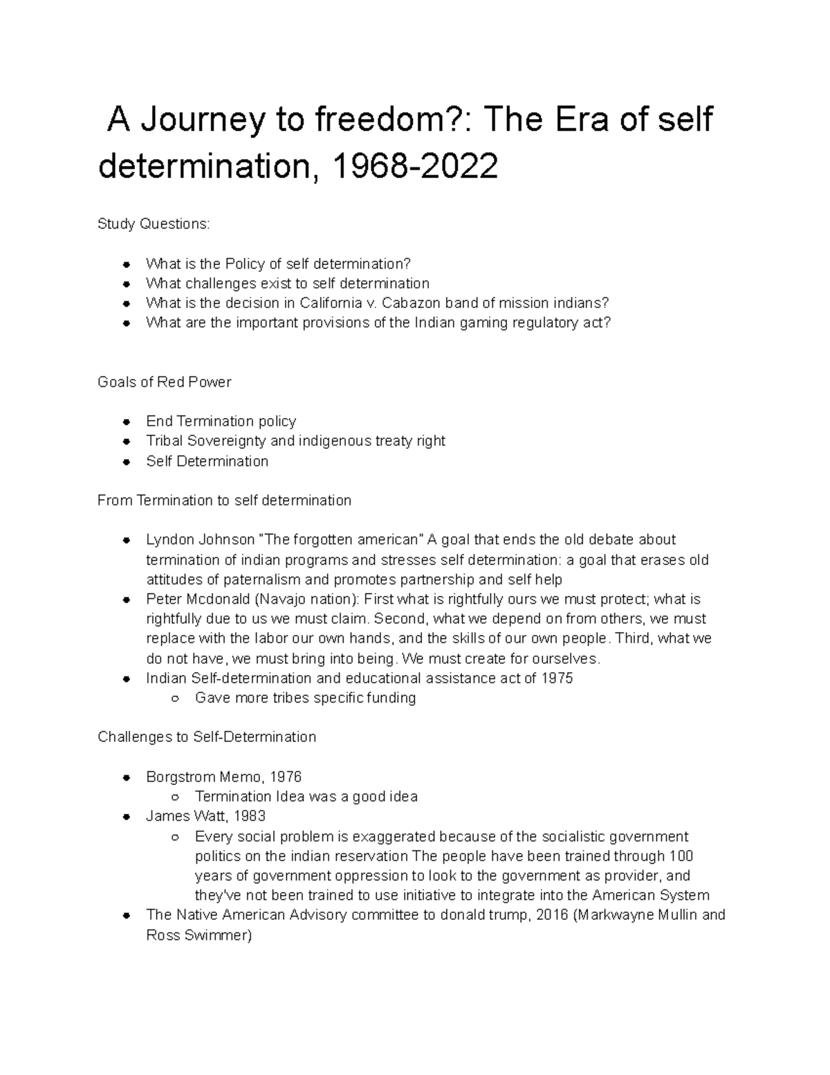 5 1 2023 HIST 100 - History Notes - A Journey to freedom?: The Era of ...