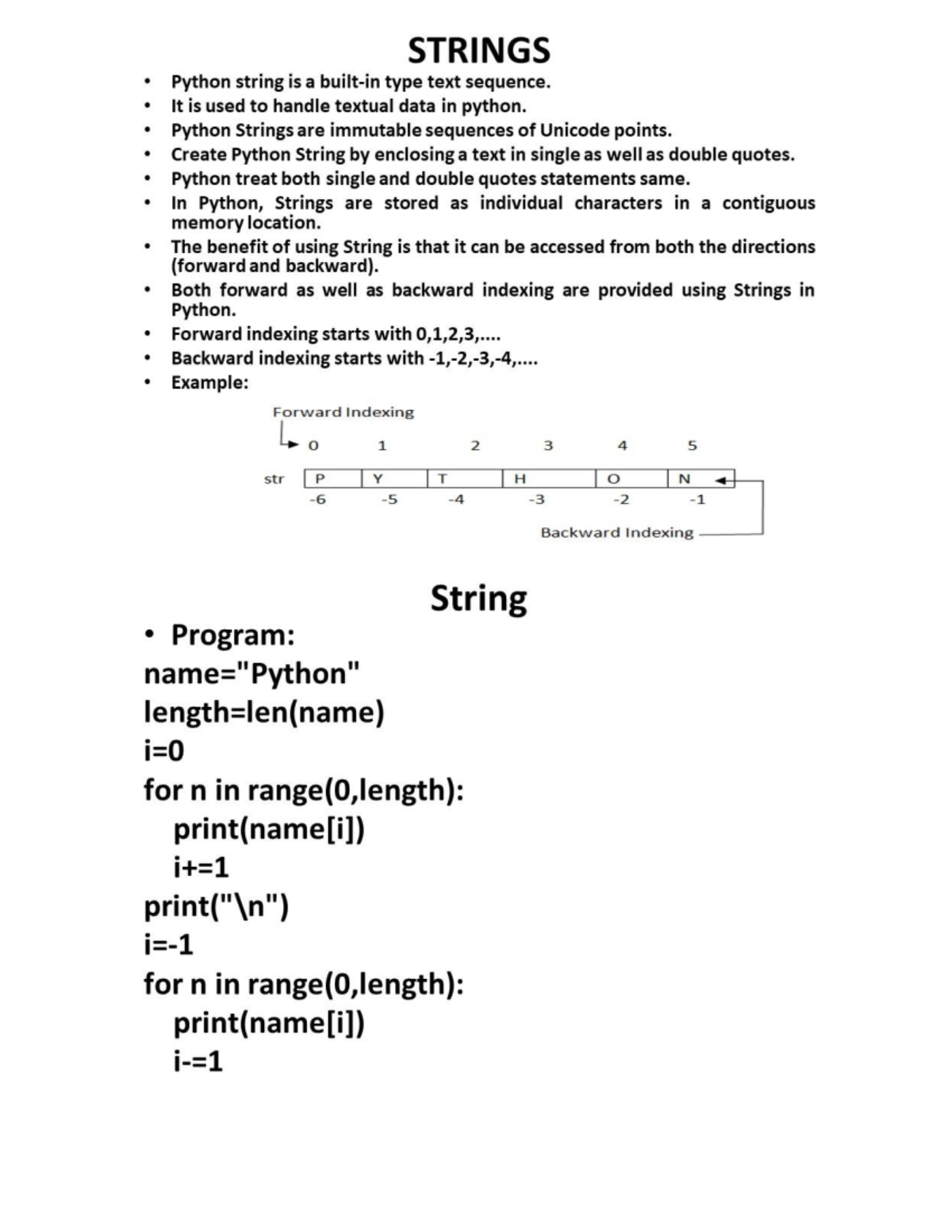 Unit II - These notes about python programming.it is easy to study ...