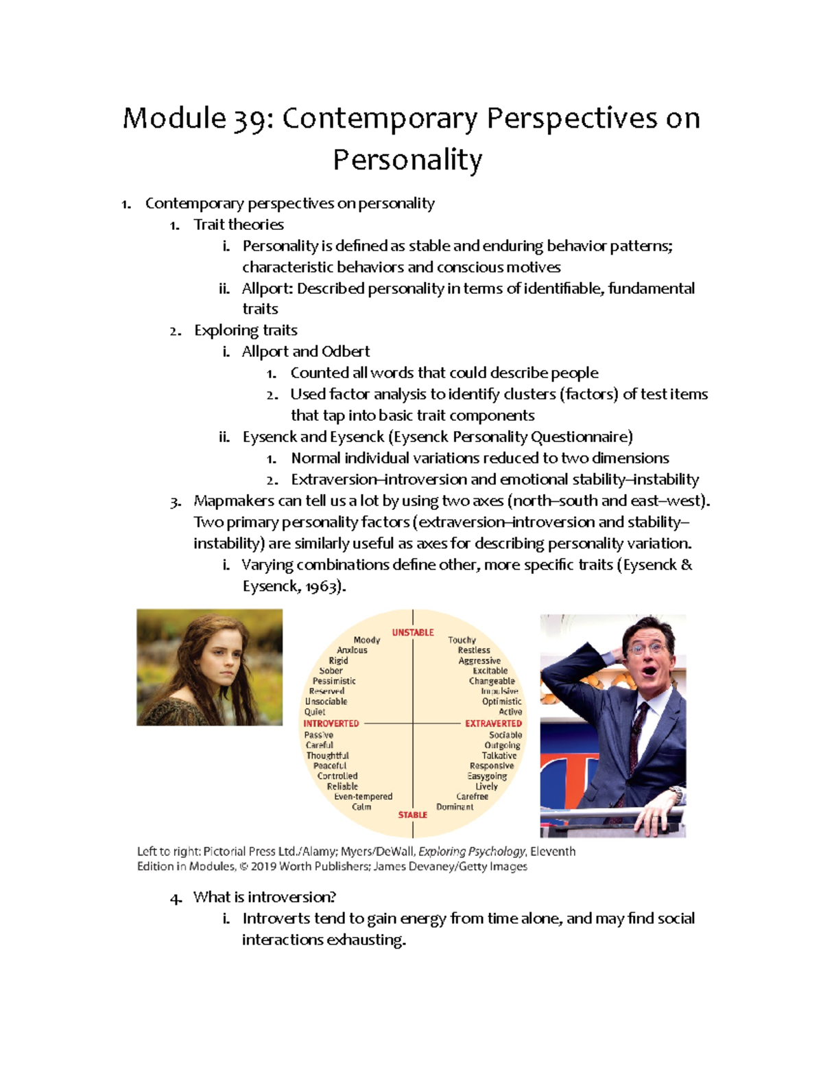 PSY1002 - Module 39 Lecture Notes - Module 39: Contemporary ...