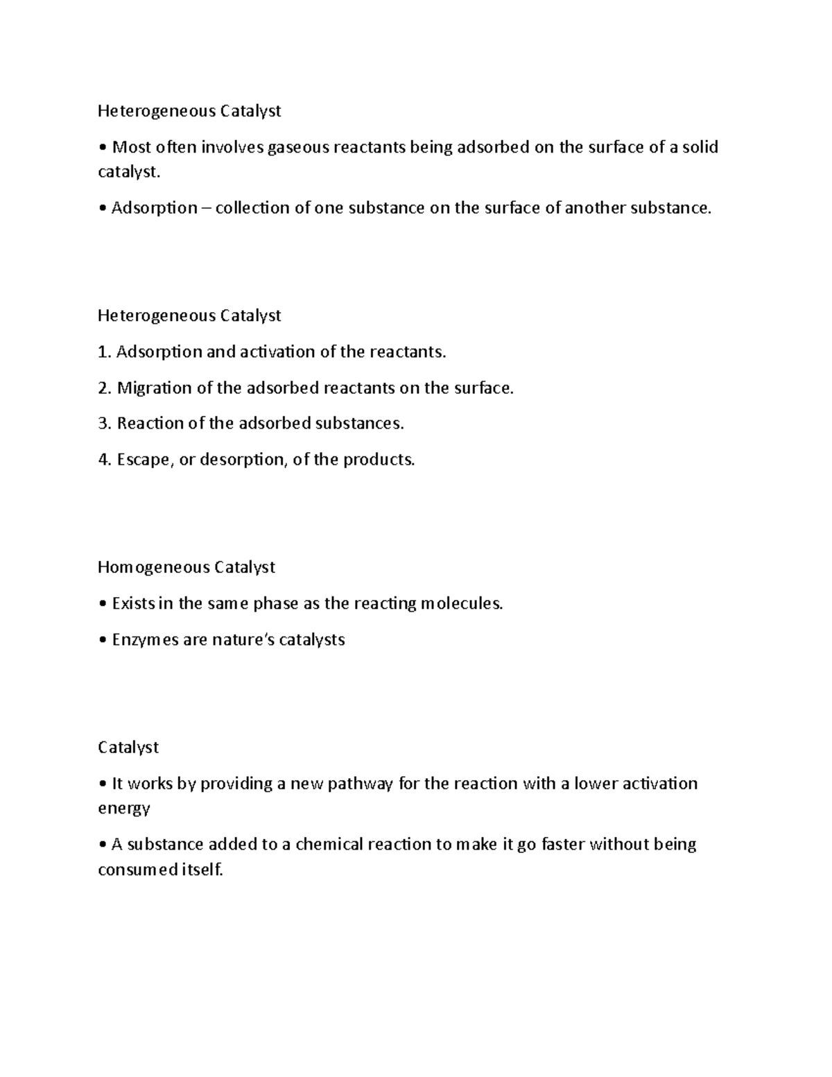 133 - Heterogeneous Catalyst - Heterogeneous Catalyst Most often ...