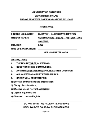 Botswana Penal Code updated version - CHAPTER 08: PENAL CODE ARRANGEMENT OF SECTIONS SECTION ...