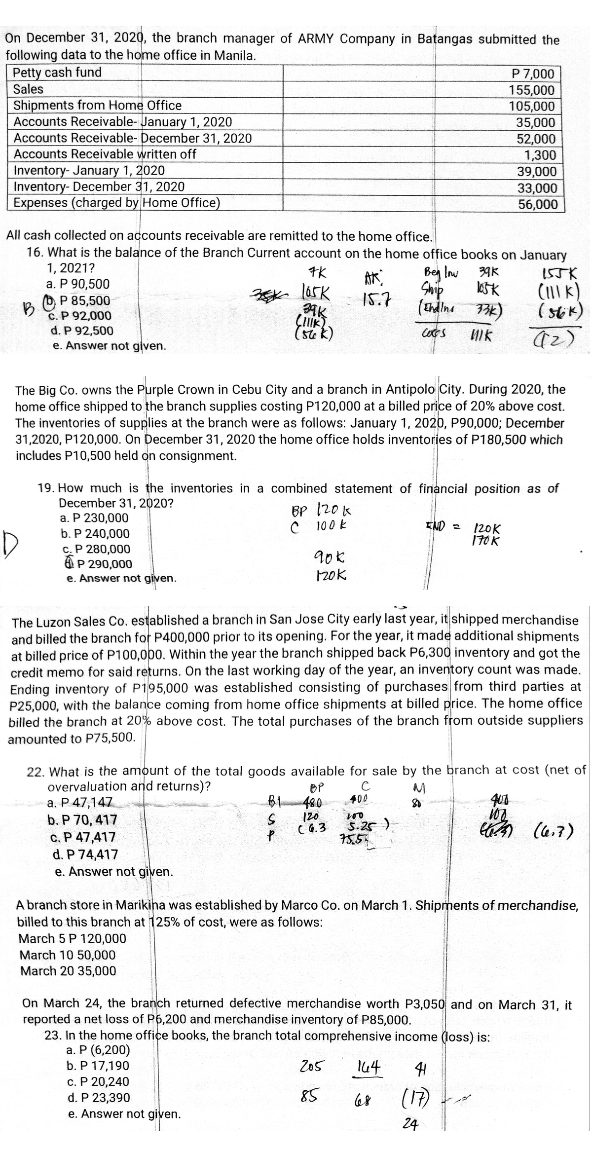 Exam Questions - Accounting - Studocu