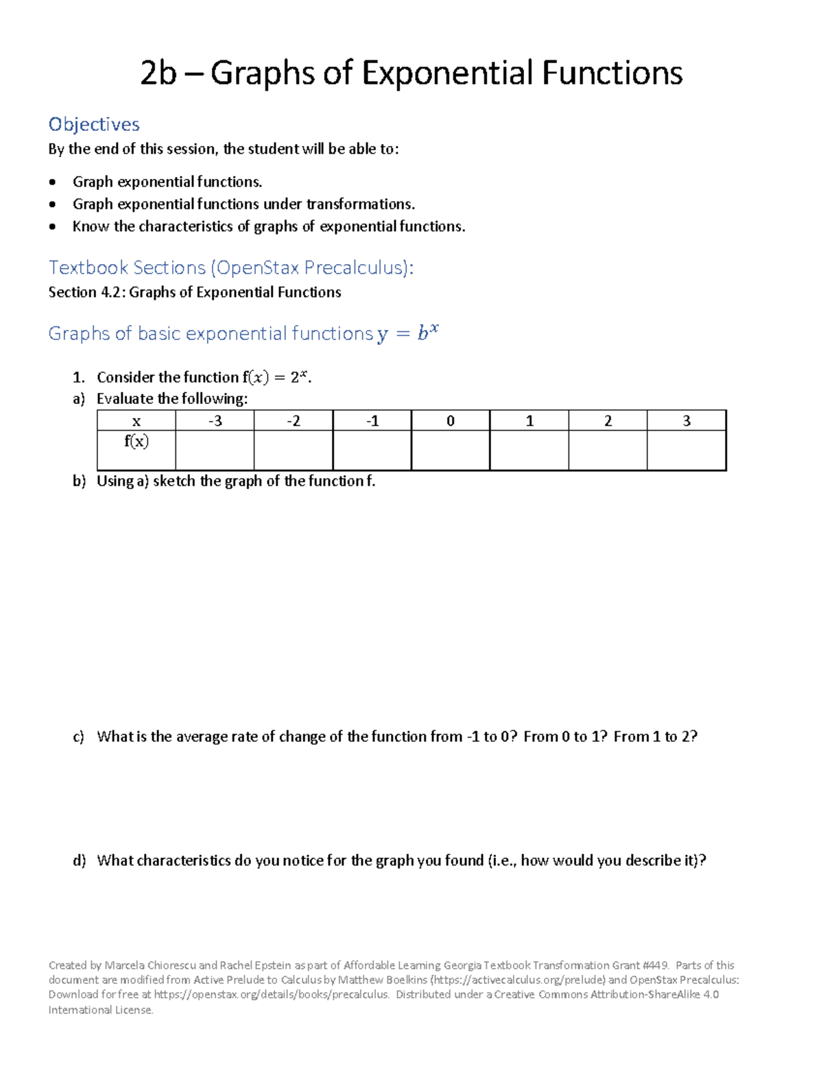 2b Graphs Of Exponential Functions Created By Marcela Chiorescu And