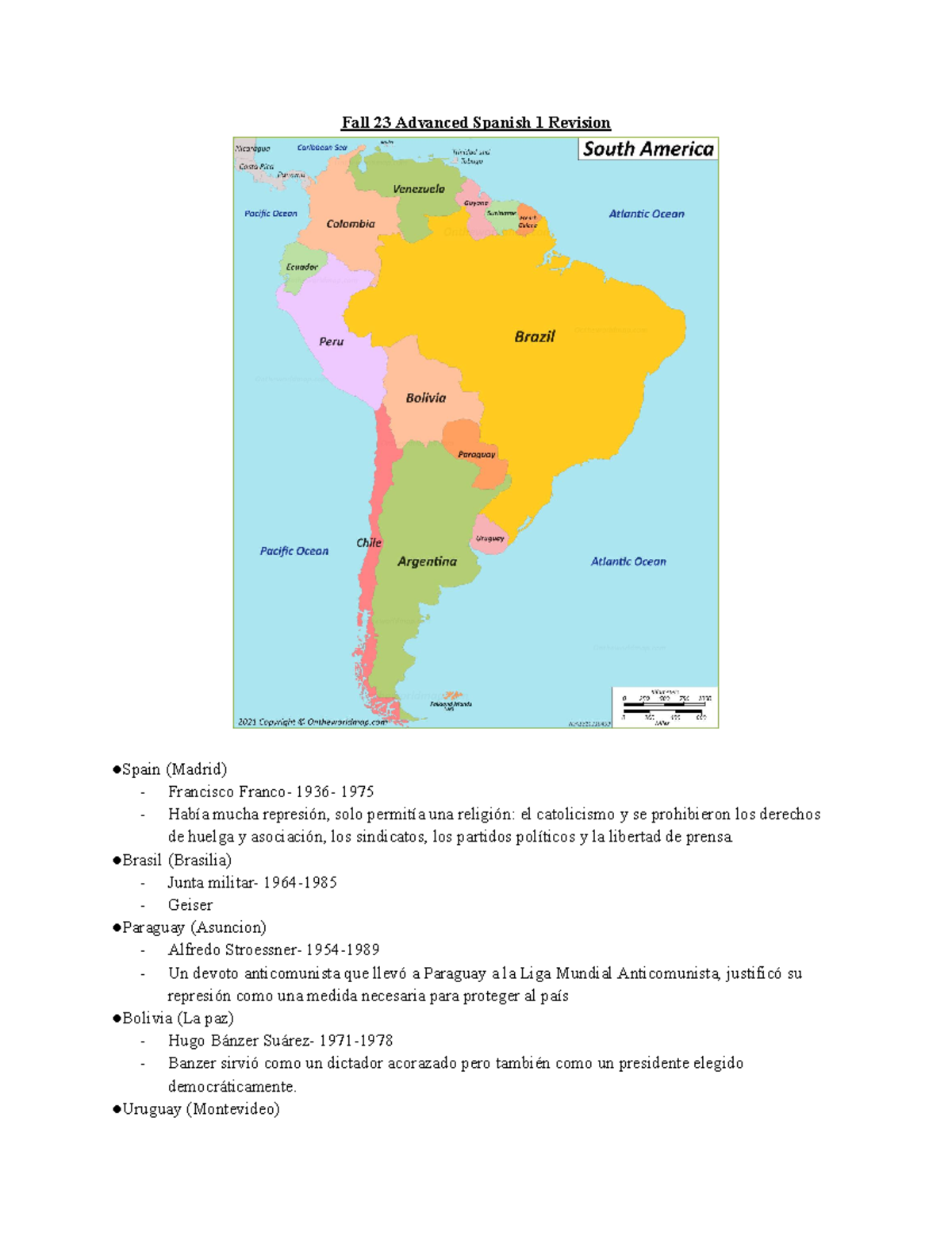 Fall 23 Advanced Spanish 1 Revision - Fall 23 Advanced Spanish 1 ...