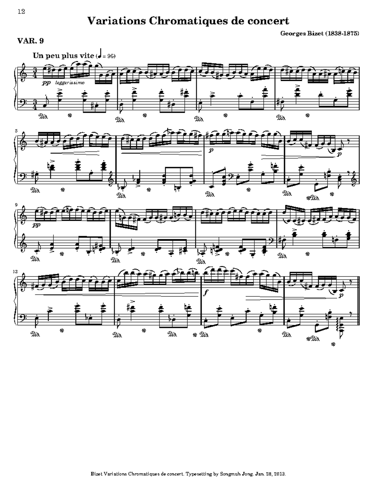 Mbvac - dasdaad - 12 Variations Chromatiques de concert Georges Bizet ...