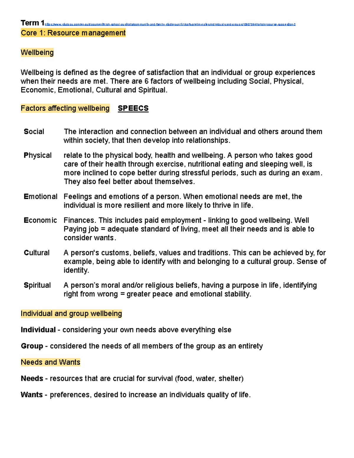 CAFS - Full study notes for term 1 and 2 and part notes for term 3 ...