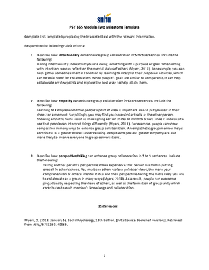 Module 6 journal - PSY 328 Module Six Journal Template First, read ...