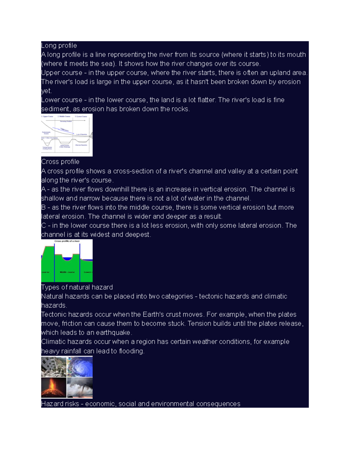 Long profile - vocab - Long profile A long profile is a line ...