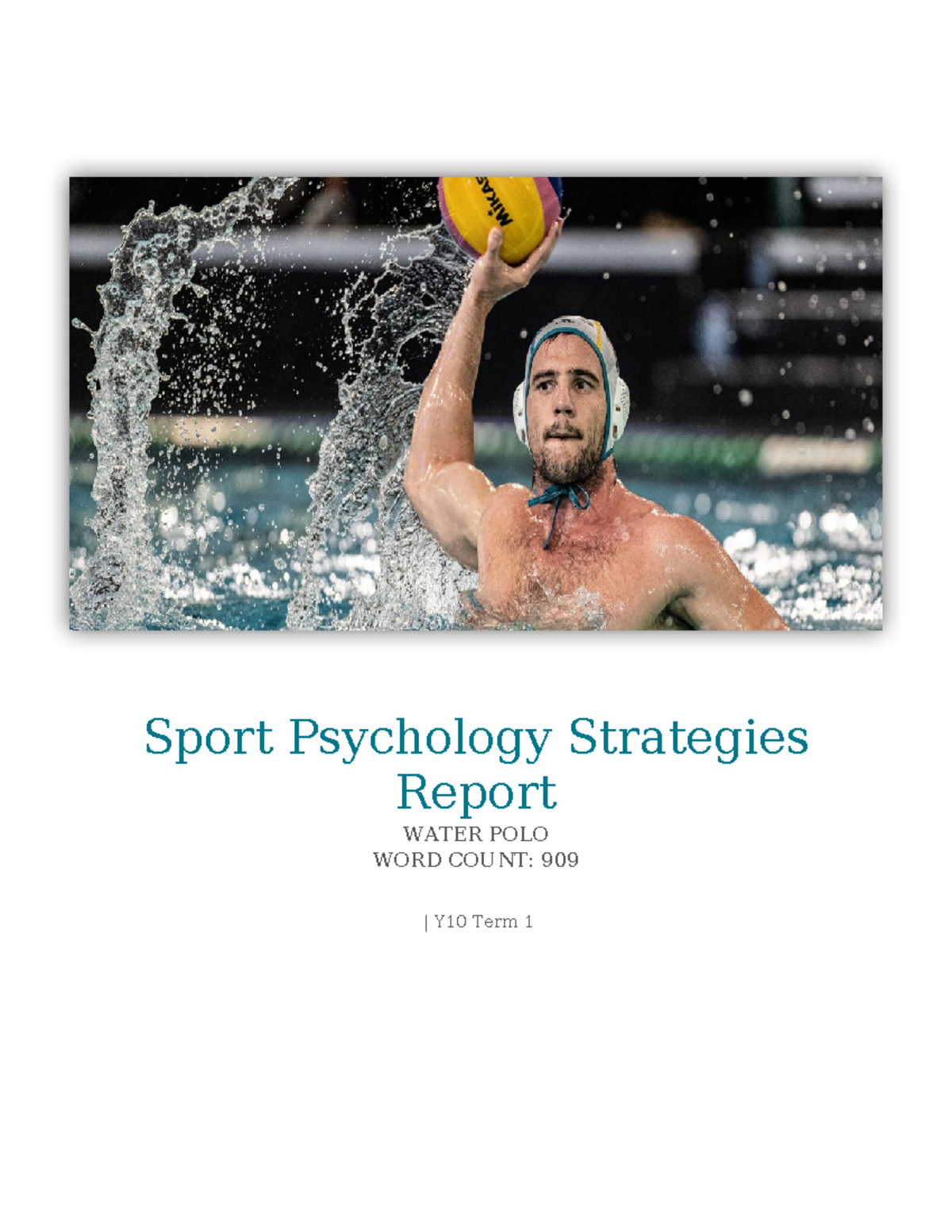 Y10 t1 Sport Psychology Report - Sport Psychology Strategies Report ...