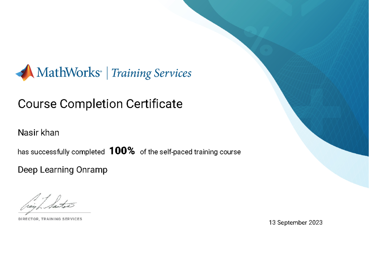 Deeplearning - Deep learning - Artificial Intelligence and Machine Learning - Course Completion ...