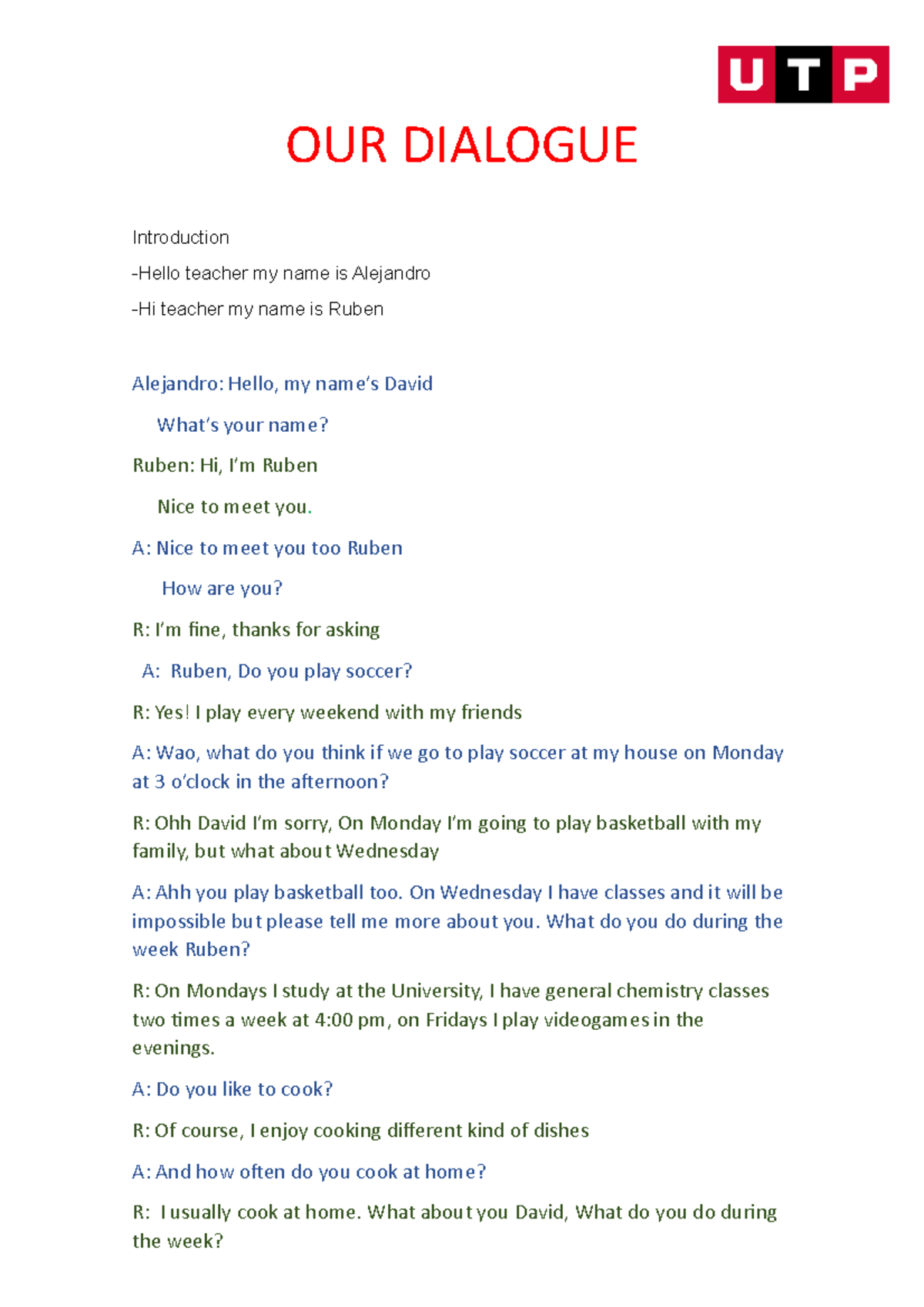  AC S03 Week 3 Task Assignment Frequency OUR DIALOGUE 